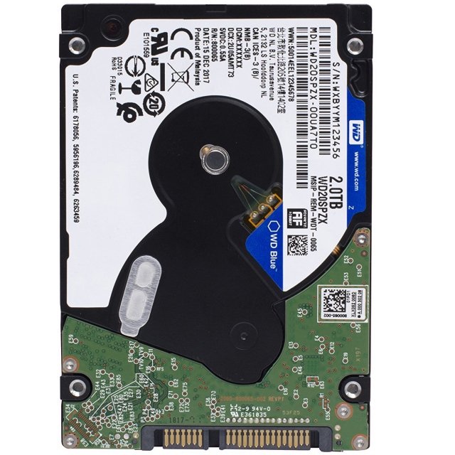 Ổ cứng HDD Laptop 2TB Western Digital WD Blue (128MB Cache - 5400rpm ...